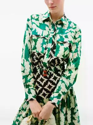 Silvia Tcherassi Soleil Floral-print Cropped Blouse