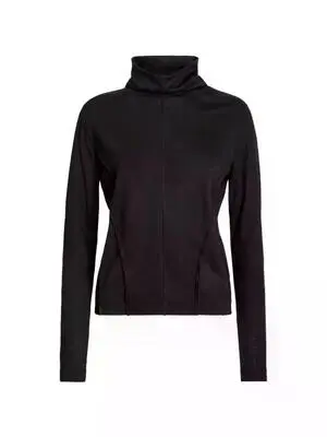 High Deflect Exposed-seam Long-sleeved Turtleneck T-shirt - Black