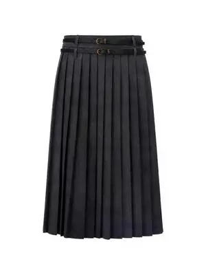 Liu Jo Belted Pleated Midi Skirt