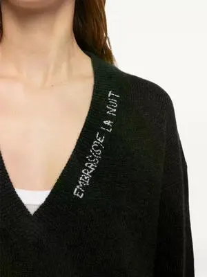 Zadig&Voltaire Mikyz Intarsia-knit V-neck Sweater