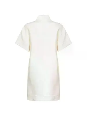 Max Mara Frayed-edge Quarter-zip Mini Dress