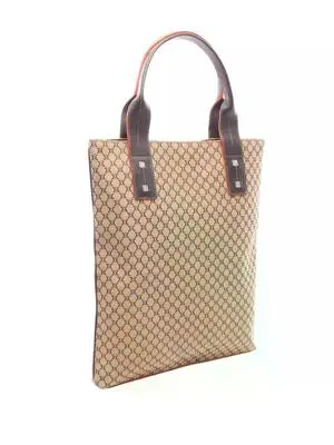 Celine 1980-2000 Macadam Coated Canvas Tote Bag