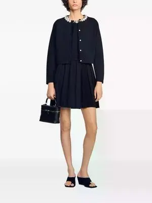 Sandro Embellished Cropped Cardigan