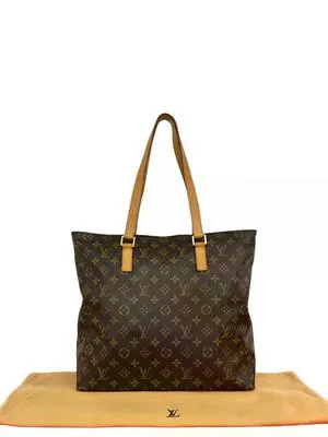 LOUIS VUITTON Monogram Cabas Mezzo Tote Bag - Brown
