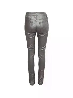 Saint Laurent Coated Skinny Jeans - Silver