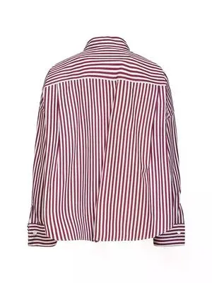 Max Mara Striped Cotton Shirt - Red