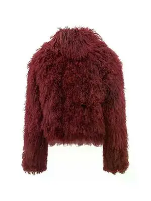 MARTHA LOUIS Mongolian-fur Cropped Jacket