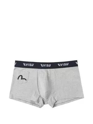 EVISU Seagull-print Logo-waistband Boxers - Grey