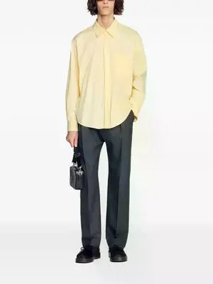 Sandro Oversized Cotton Shirt - Yellow