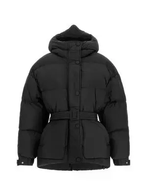 IENKI IENKI Fox Michlin Hooded Coat - Black