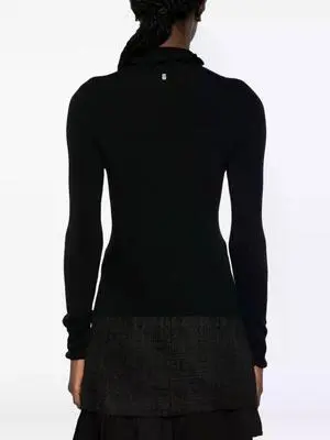 Sandro Ruffle-trim Turtleneck Sweater