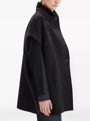 High Correct Contrast-stitch Short-sleeved Cape