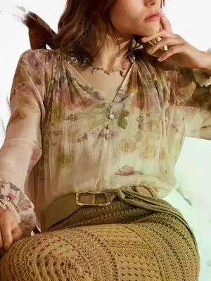 TWINSET Floral Crépon Blouse