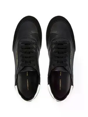 Liviana Conti Suede-panelled Leather Low-top Sneakers