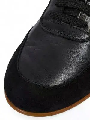 Liviana Conti Suede-panelled Leather Low-top Sneakers
