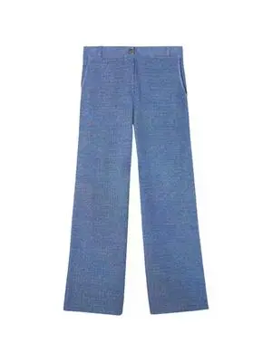 Guest In Residence Waffle-knit Wide-leg Trousers