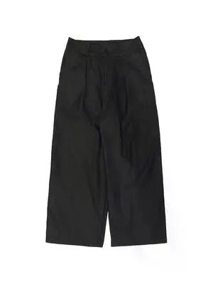 YOKE Coated-cotton Pleated Trousers