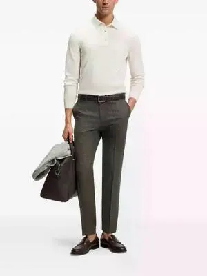 BOSS Long-sleeve Polo Shirt - Neutrals