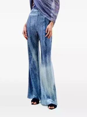 Silvia Tcherassi Avellino Sequin-embellished Flared Trousers