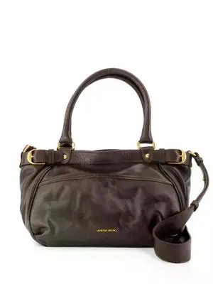 Vanessa Bruno Smal Lune Leather Tote Bag - Brown