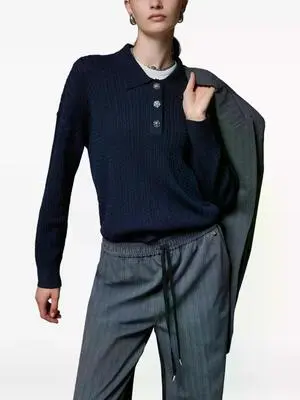 Liu Jo Knit Polo With Jewel Buttons
