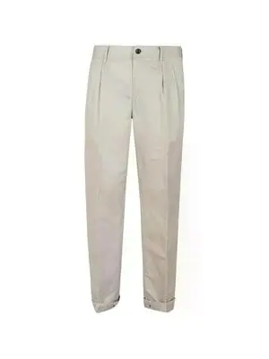 Incotex Pleated-detail Textured Trousers