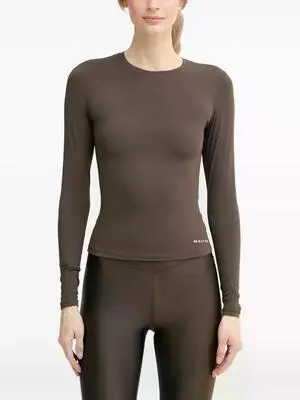 P.E Nation Foundation Long-sleeve Logo-print T-shirt - Brown