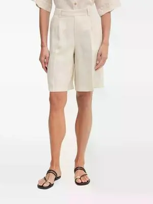 OUI Pleated Linen Shorts