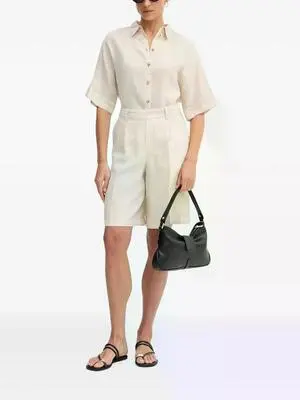OUI Pleated Linen Shorts