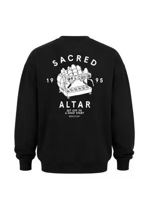 REVOLUTION NOW Graphic-print Crew-neck Sweater - Black