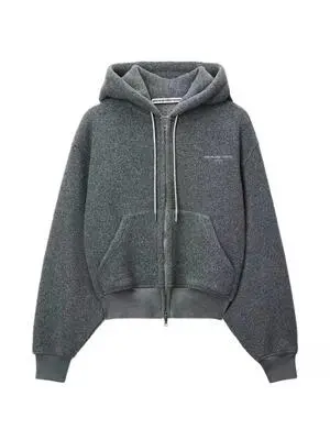 Alexander Wang Shrunken Zip-up Hoodie