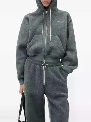 Alexander Wang Shrunken Zip-up Hoodie