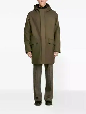 Sandro Hooded Zip-up Parka - Brown