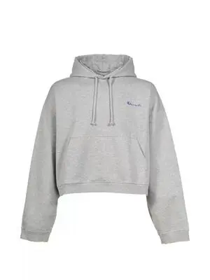 Vetements Logo-embroidered Cropped Hoodie