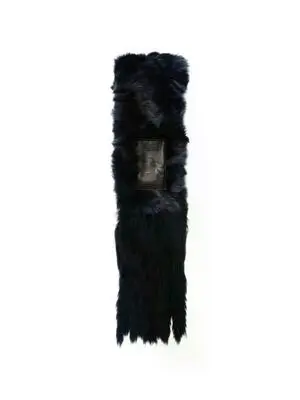 Burberry Fringed-edge Scarf - Blue