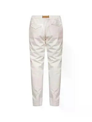 WHITE SAND Belted Tapered Trousers