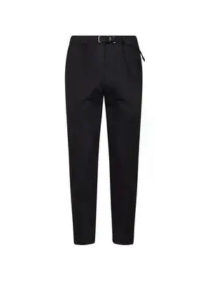 WHITE SAND Belted Tapered Trousers - Black