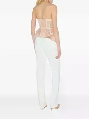 Elisabetta Franchi Duchess Satin Bustier-style Top