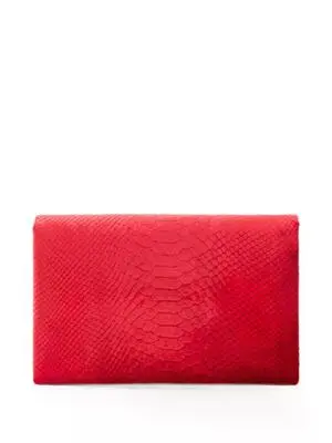 Elisabetta Franchi Velvet Shoulder Bag With Crocodile Print