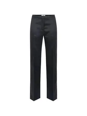 Elisabetta Franchi Gazar And Satin Trousers - Black