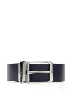 Burberry Reversible Leather Enamel-logo Belt - Black