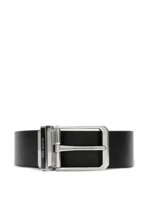 Burberry Reversible Leather Belt With Enameled Logo Loop