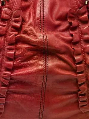 Valentino Garavani Ruffled Leather Tote Bag