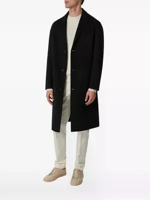 BRETT JOHNSON Single-breasted Notched-lapel Coat - Black