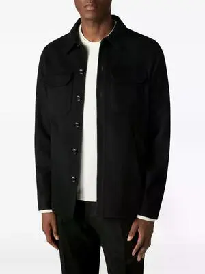 BRETT JOHNSON Button-up Shirt Jacket - Black