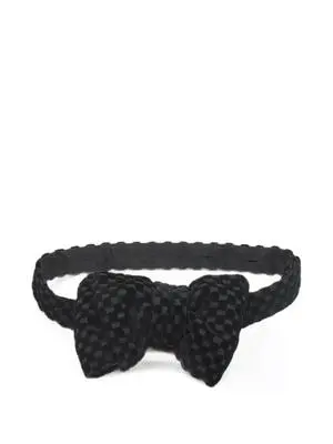 TOM FORD Checkered Velvet Bow Tie