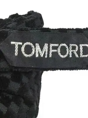 TOM FORD Checkered Velvet Bow Tie