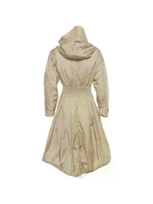 Prada Smocked Zip-up Raincoat