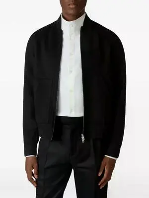 BRETT JOHNSON Zip-up Bomber Jacket - Black