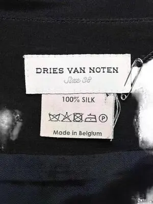 Dries Van Noten Printed Silk Mini Skirt